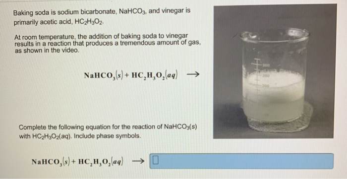 Baking Soda And Vinegar Chemical Reaction