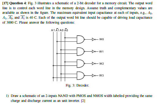 Solved [17] Question 4: Fig. 3 illustrates a schematic of a | Chegg.com