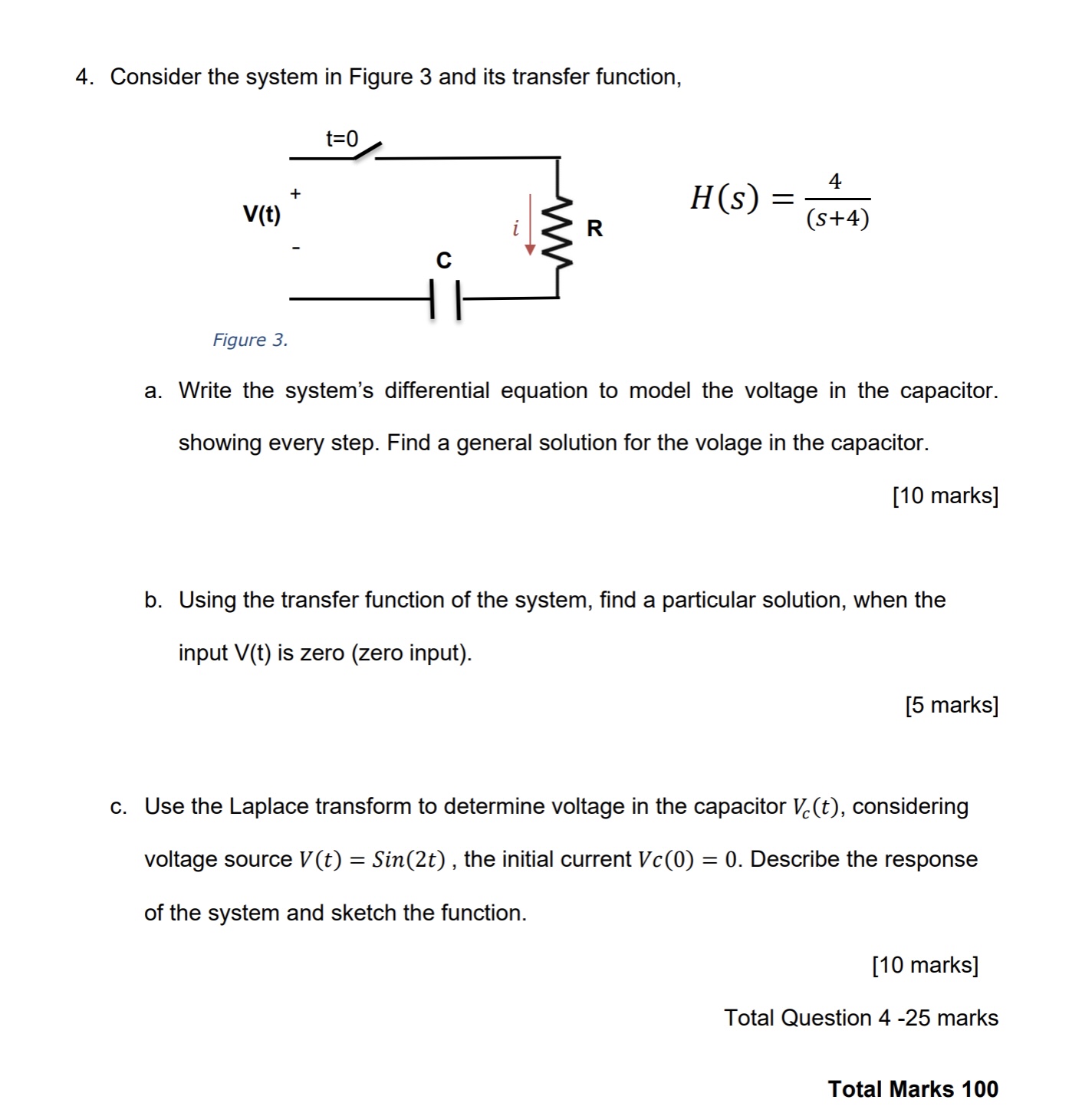 Solved Consider the system in Figure 3 and its transfer | Chegg.com