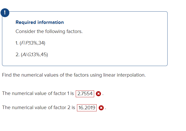Solved Required information Consider the following factors. | Chegg.com