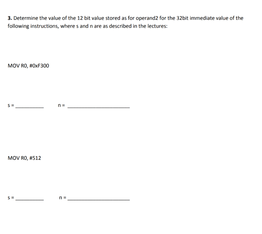 3. Determine the value of the 12 bit value stored as | Chegg.com