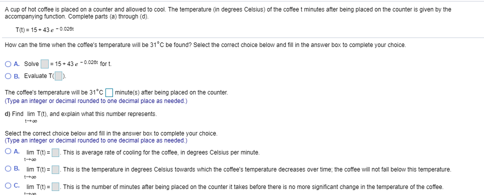 Solved A cup of hot coffee is placed on a counter and | Chegg.com