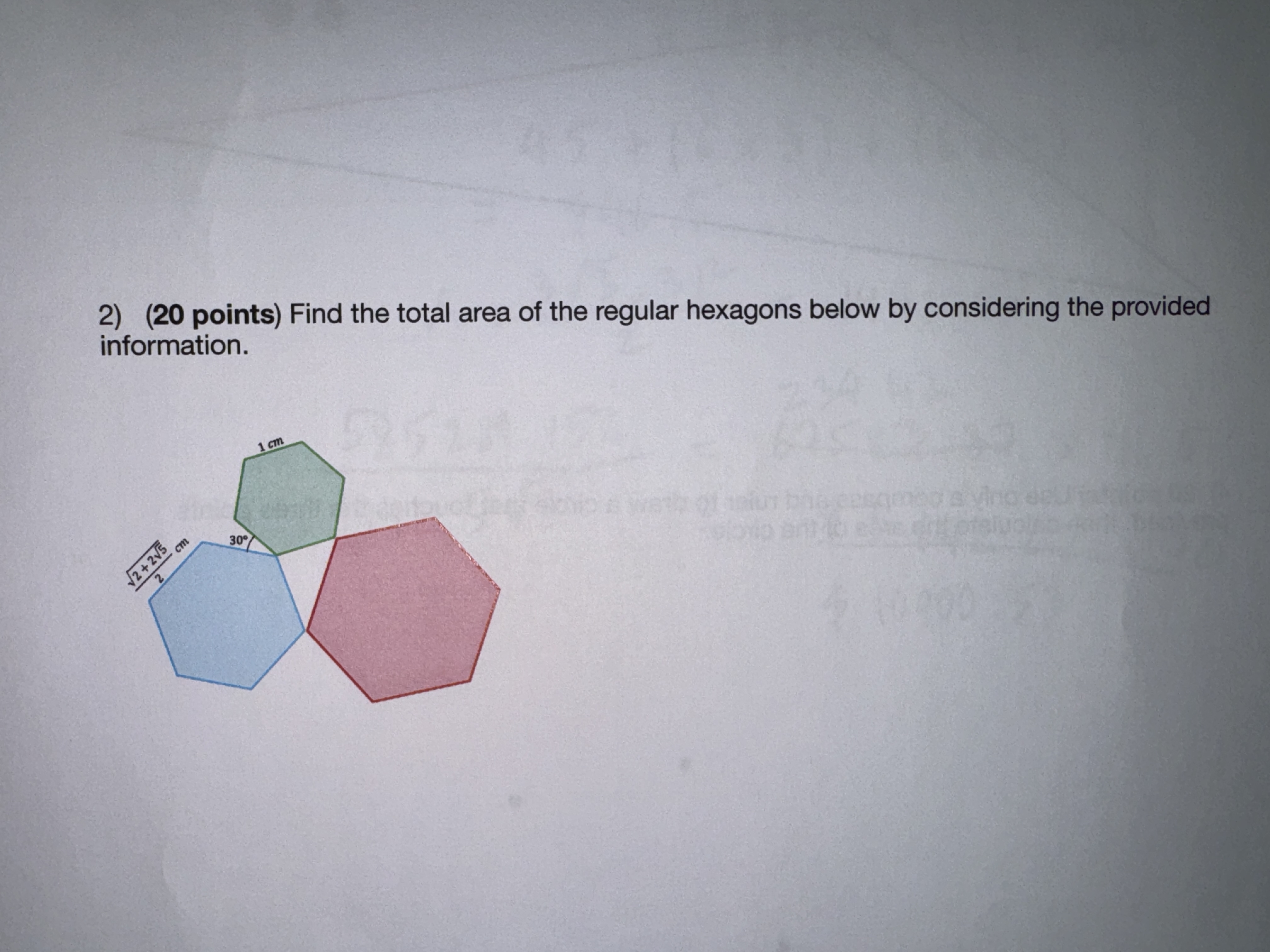 Solved (20 ﻿points) ﻿Find the total area of the regular | Chegg.com