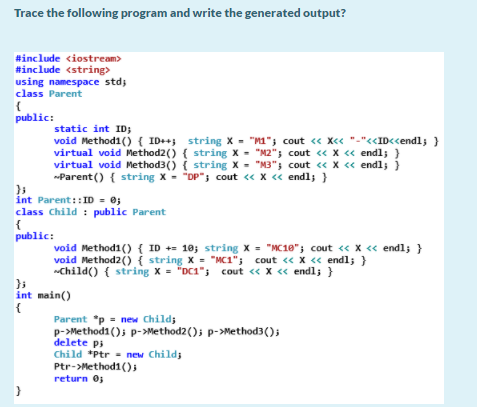 Solved Trace the following program and write the generated | Chegg.com