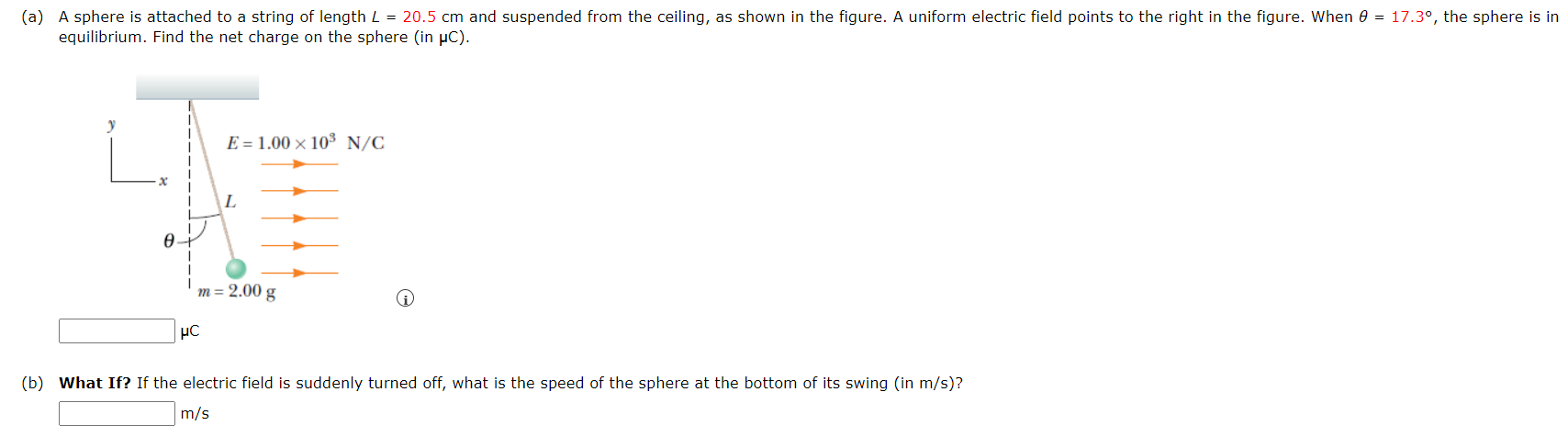 Solved (a) Asphere is attached to a string of length L = | Chegg.com