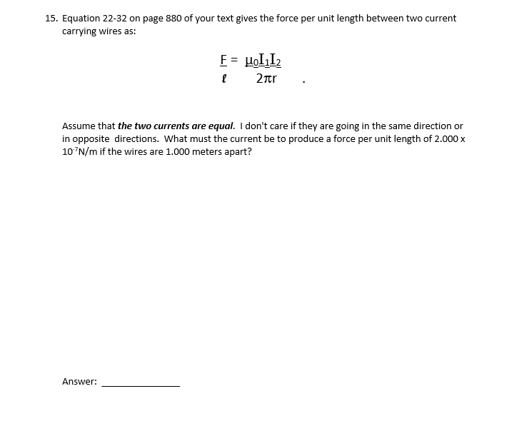 Solved 15. Equation 22-32 on page 880 of your text gives the | Chegg.com
