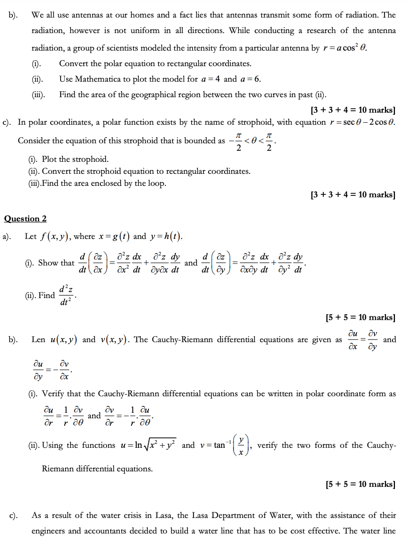 Solved Please Solve The Following Using Mathematica And 