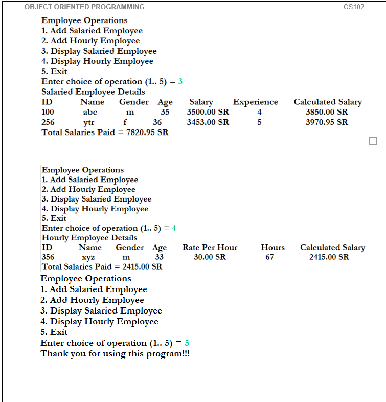Solved 1. Write JAVA application as per class diagram and | Chegg.com