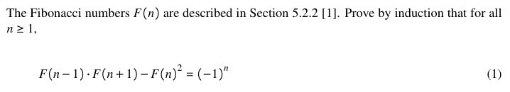 Solved The Fibonacci numbers F(n) are described in Section | Chegg.com