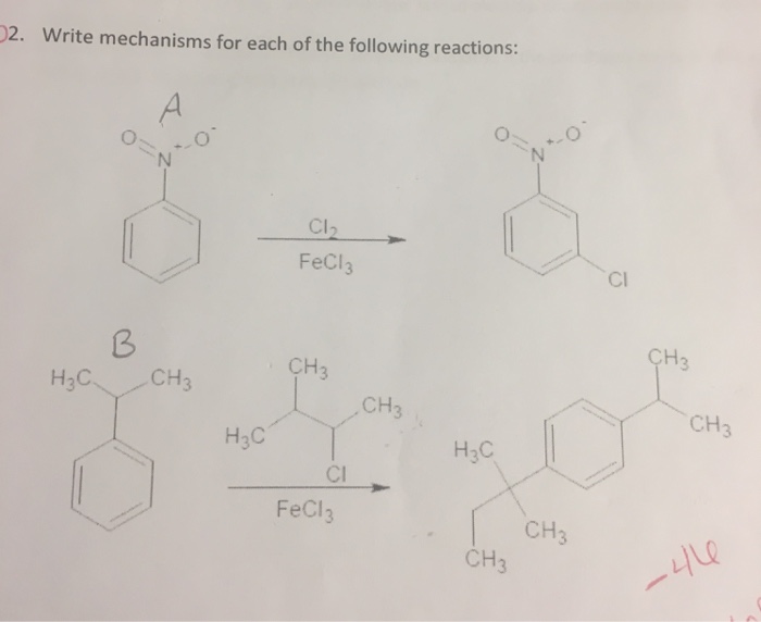 Solved Write mechanisms for each of the following reactions: | Chegg.com