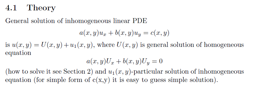 Solved General solution of inhomogeneous linear PDE | Chegg.com