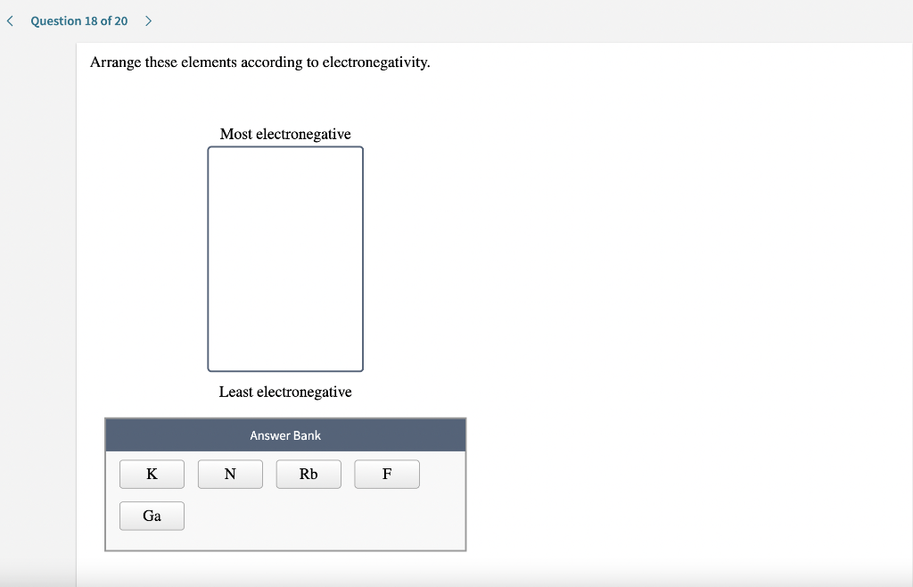 Solved Arrange these elements | Chegg.com