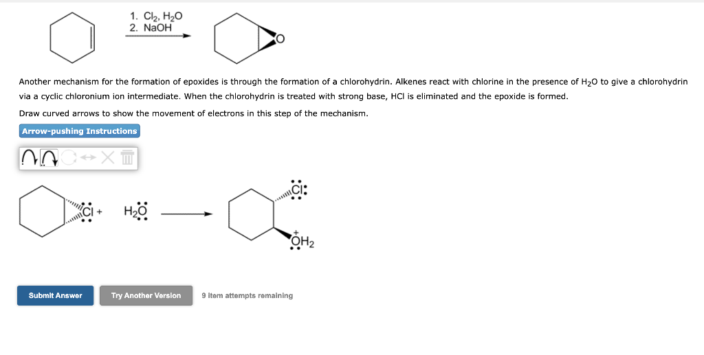 Solved Another mechanism for the formation of epoxides is | Chegg.com