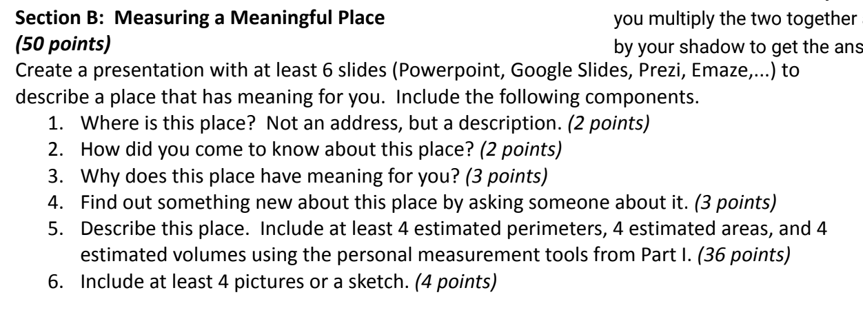 Solved Section B: Measuring a Meaningful Place(50 | Chegg.com Solved Section B: Measuring a Meaningful Place(50 | Chegg.com