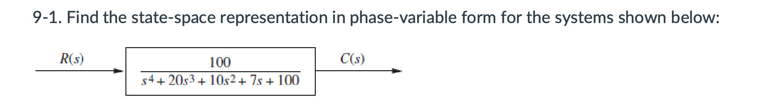Solved 9-1. Find the state-space representation in | Chegg.com