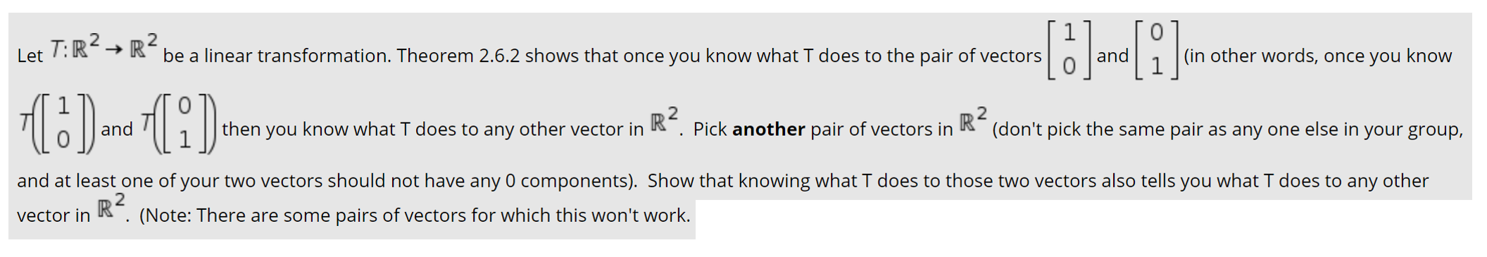 Solved Let T: R' = R'be a linear transformation. Theorem | Chegg.com