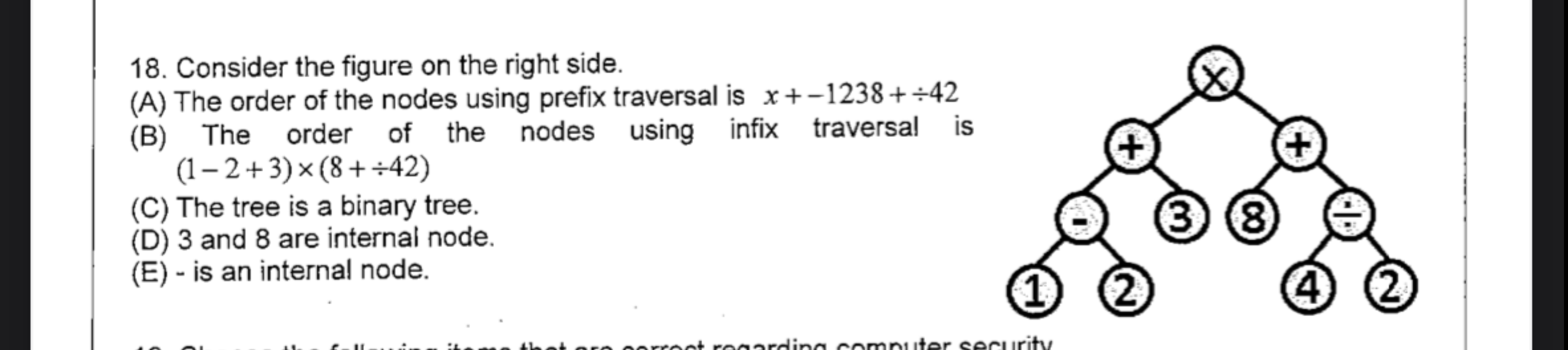 Solved Consider the figure on the right side.(A) ﻿The order | Chegg.com