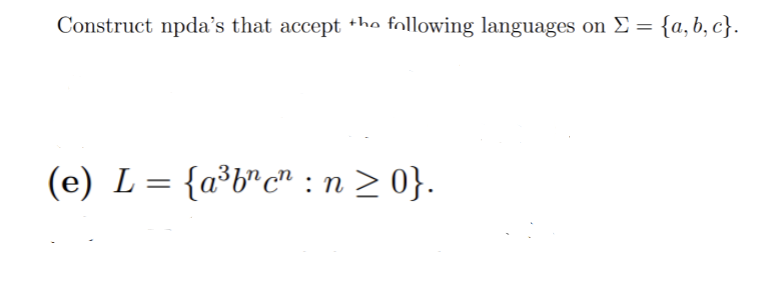 Solved Construct Npdas That Accept Tho Following Languages