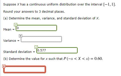 Solved Suppose X has a continuous uniform distribution over | Chegg.com