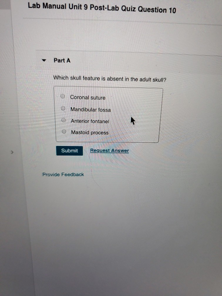 Solved: Lab Manual Unit 9 Post-Lab Quiz Question 10 Part A... | Chegg.com Solved: Lab Manual Unit 9 Post-Lab Quiz Question 10 Part A... | Chegg.com