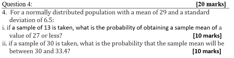 Solved Question 4: [20 marks] 4. For a normally distributed | Chegg.com