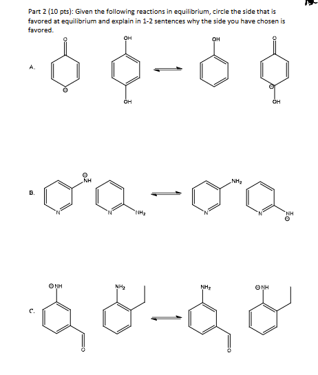 Solved Part 2 ( 10 ﻿pts): Given the following reactions in | Chegg.com