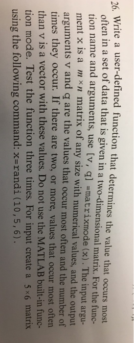Solved N Write A User Defined Function That Determines The 6774