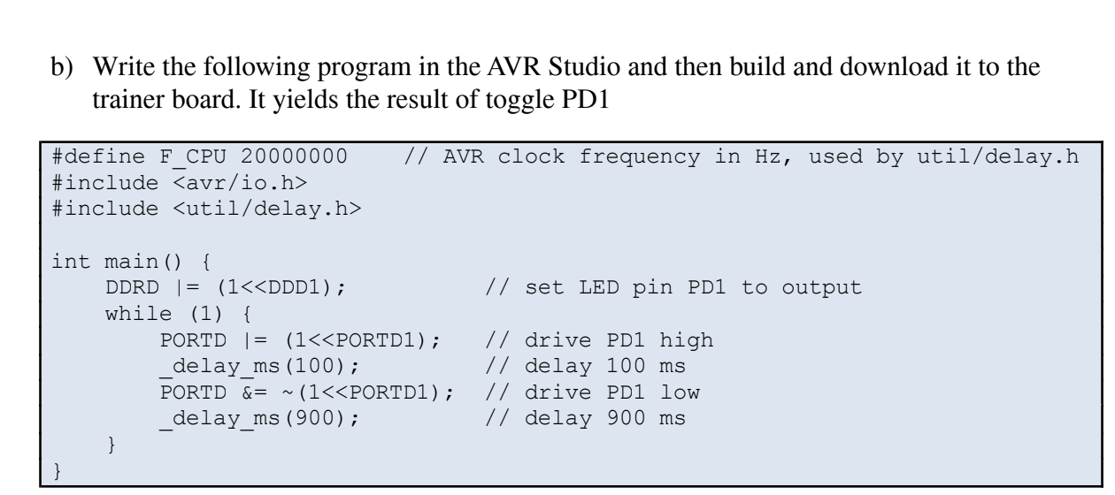 Solved what happened if I change the value in _delay_ms_ | Chegg.com