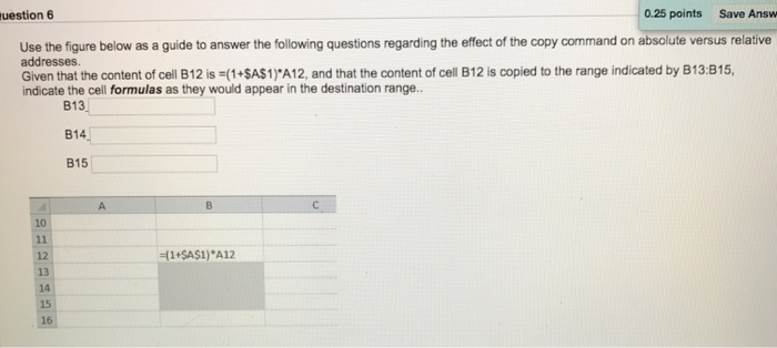 Solved uestion 6 0.25 points Save Answ Use the figure below | Chegg.com