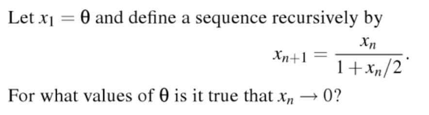 Solved Let x1 = 0 and define a sequence recursively by Xn | Chegg.com