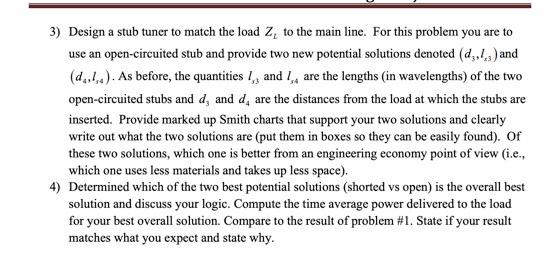 Problem statement: The transmission line below is | Chegg.com