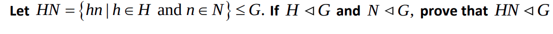 Solved Let HN = {hn|he H and neN} | Chegg.com