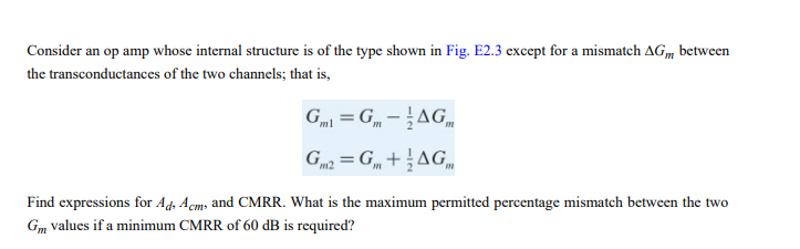Solved 2.8 Nonideal (i.e., real) operational amplifiers | Chegg.com