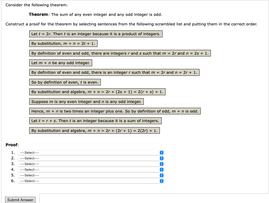 Solved By definition of even and odd, there are integers r | Chegg.com