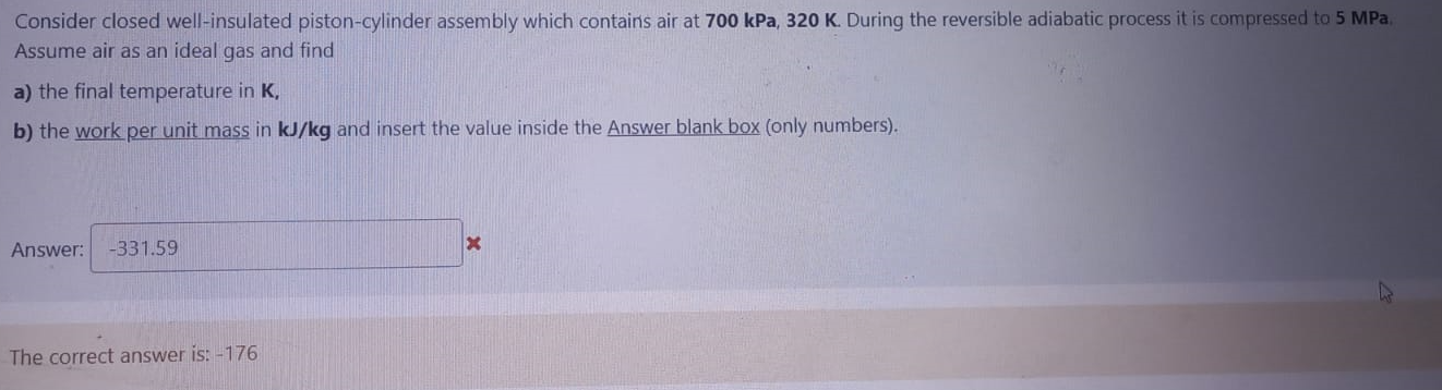 Solved Consider closed well-insulated piston-cylinder | Chegg.com