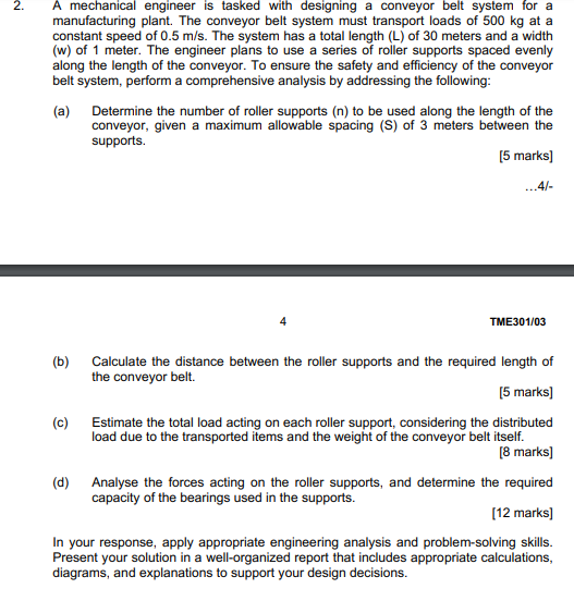 Solved A mechanical engineer is tasked with designing a | Chegg.com