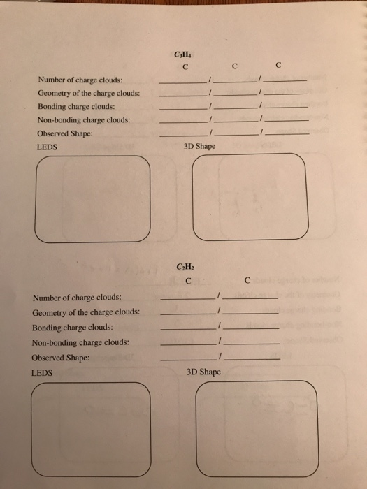 Solved 56)e Number of charge clouds: Geometry of the charge | Chegg.com