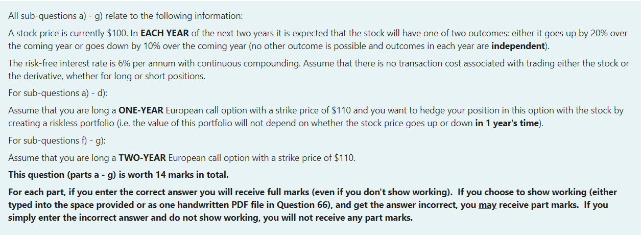 Solved All sub-questions a) - g) relate to the following | Chegg.com