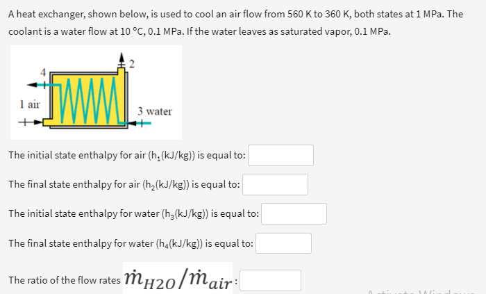Solved A heat exchanger, shown below, is used to cool an air | Chegg.com