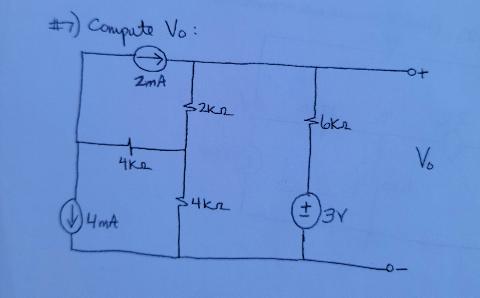 Solved # #6) FIND I (Hint Supermode with dependent source) | Chegg.com