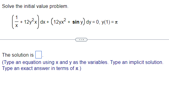 Solved Solve the initial value problem. | Chegg.com