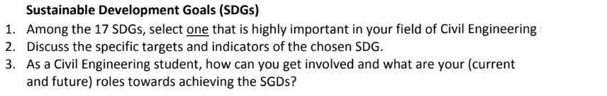 Solved 1. 2. 3. Sustainable Development Goals (SDGs) Among | Chegg.com