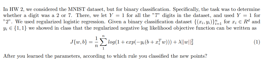 Solved we considered the MNIST dataseIn HW 2, ﻿we considered | Chegg.com
