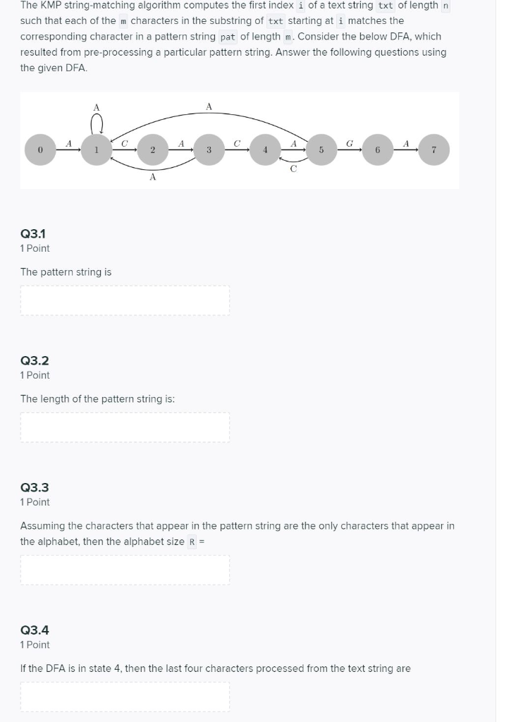 The Kmp String Matching Algorithm Computes The First