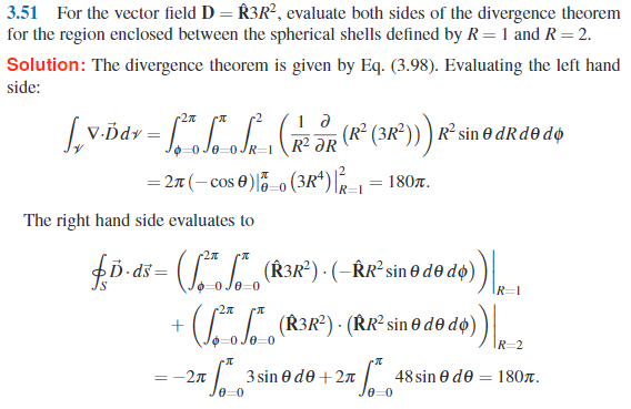 Solved 3.51 For the vector field D=R^3R2, evaluate both | Chegg.com