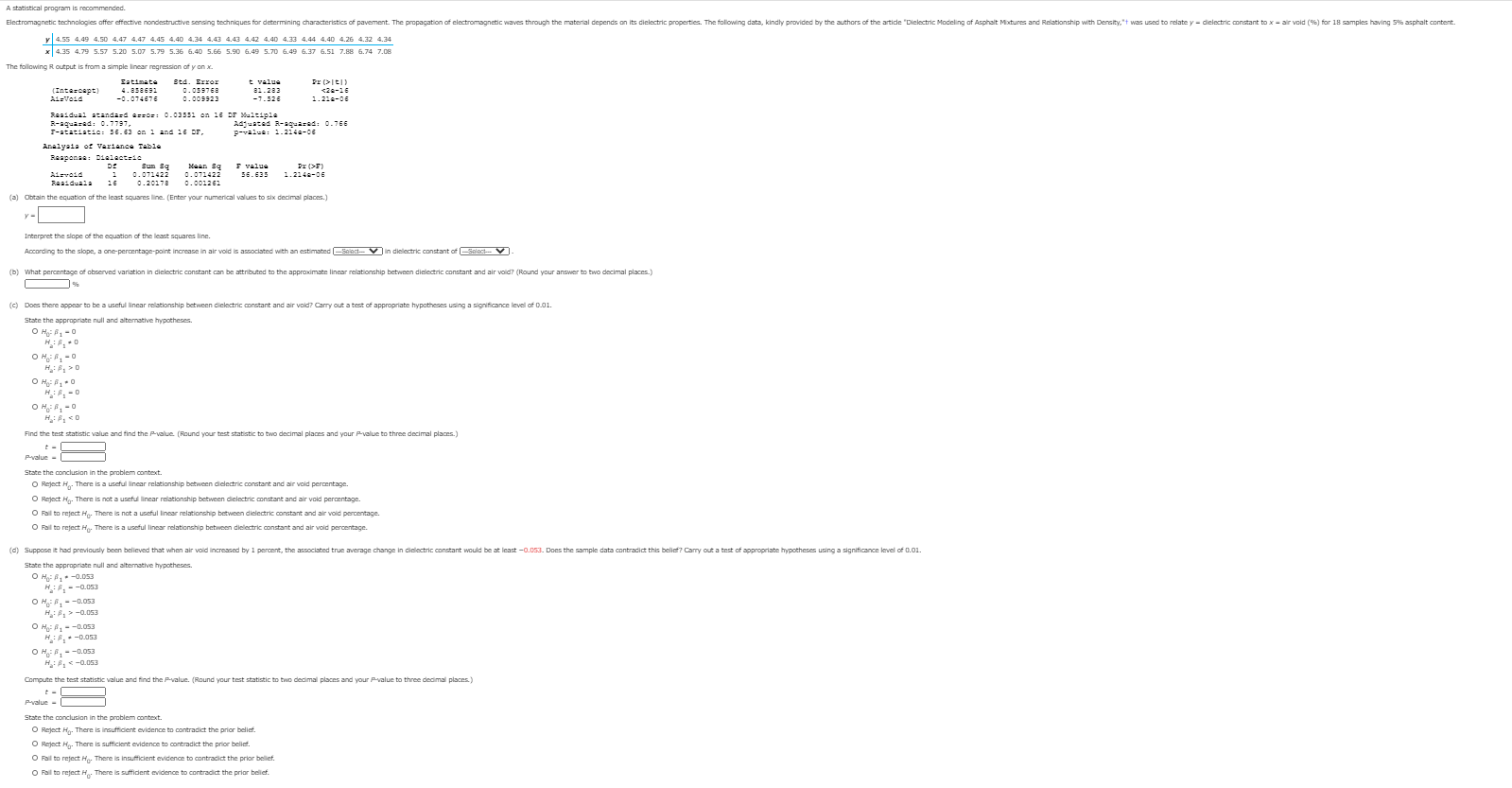 Solved A statistical program is recommended. . | Chegg.com