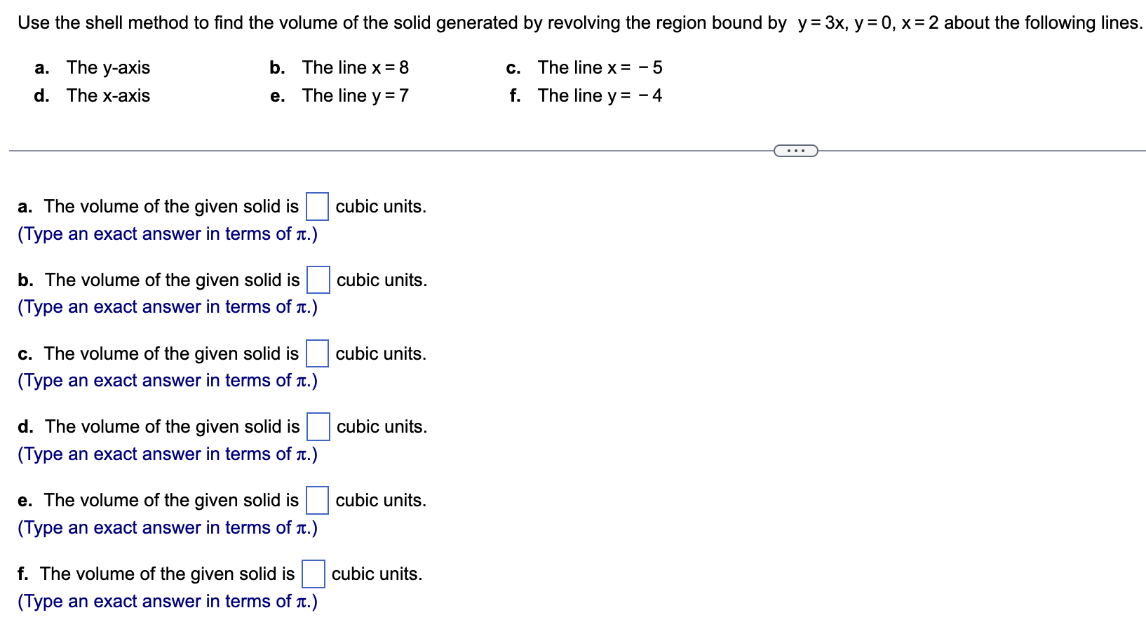 Solved Use the shell method to find the volume of the solid | Chegg.com
