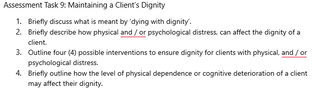 Solved Assessment Task 9: Maintaining a Client's | Chegg.com