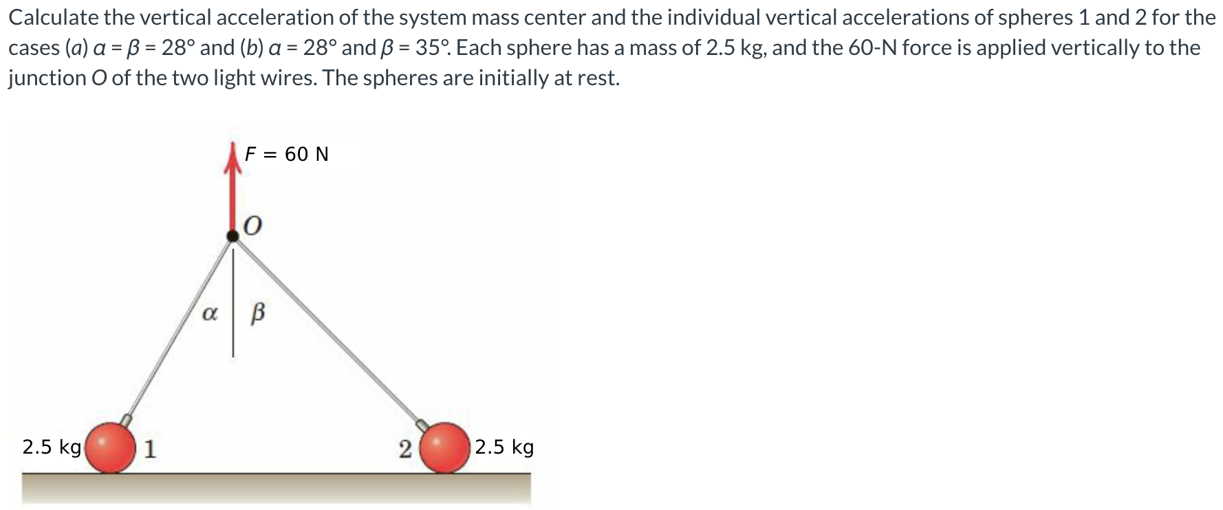 Solved Calculate the vertical acceleration of the system | Chegg.com