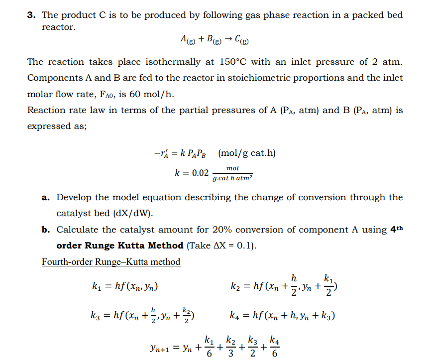 Solved The product C ﻿is to be produced by following gas | Chegg.com